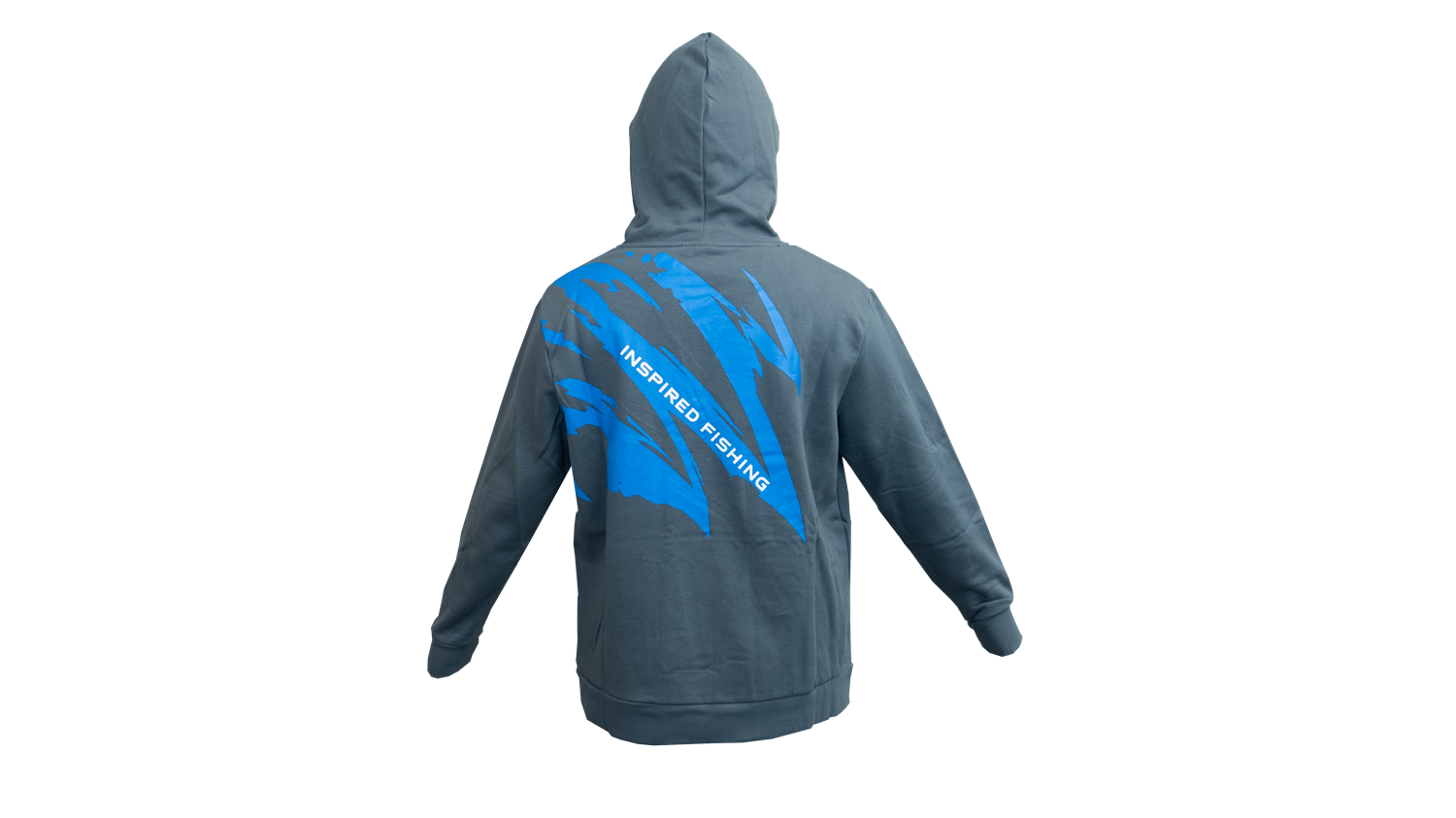 OKUMA MOTIF HOODIE LONG SLEEVE COTTON GRAY | Okuma Fishing NZ