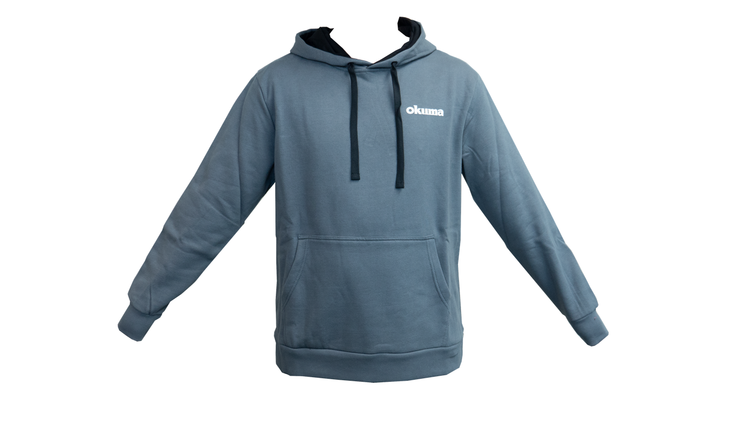 OKUMA MOTIF HOODIE LONG SLEEVE COTTON GRAY | Okuma Fishing NZ